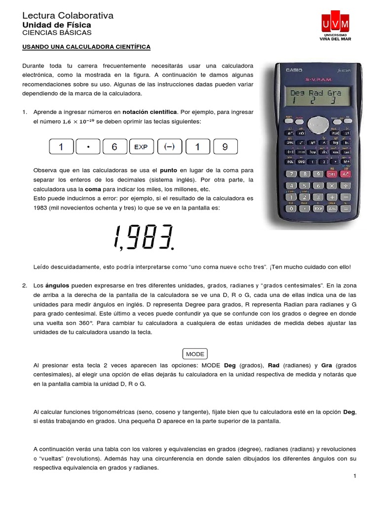 LC Uso Calculadora | PDF