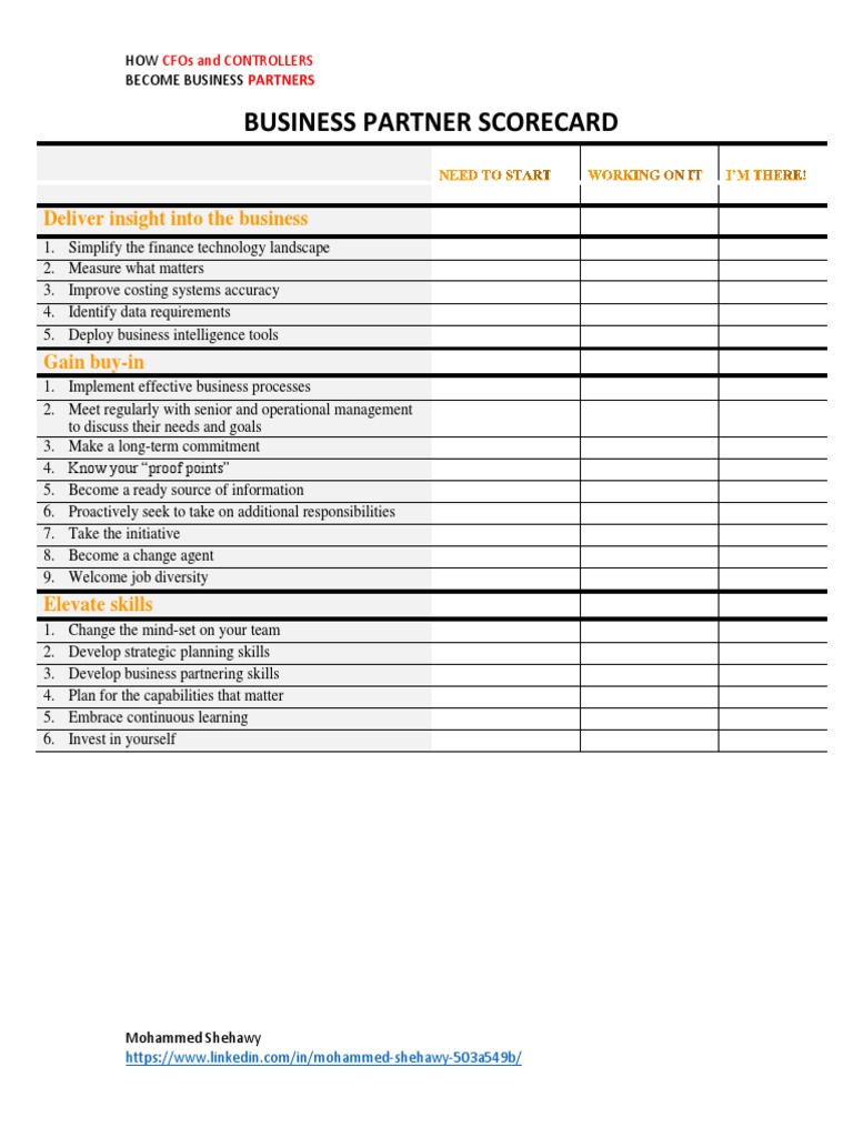 Business Partner Scorecard 1636877842 | PDF