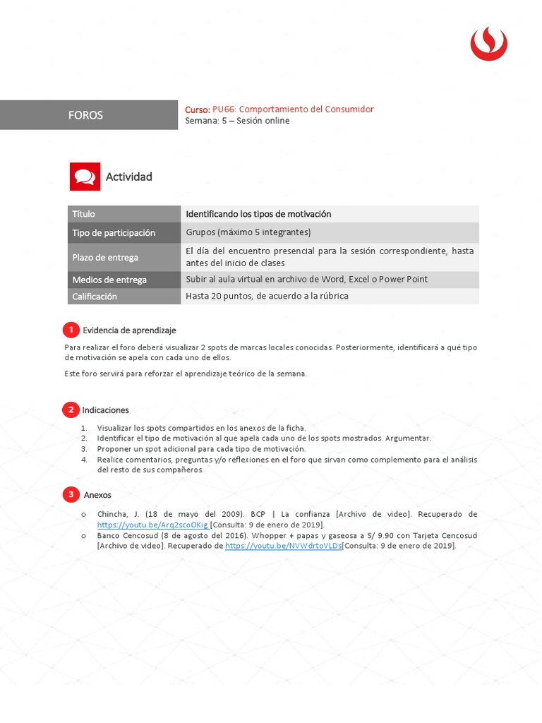 Pu66 S5 So Ficha Foro | PDF | Aprendizaje | Cognición