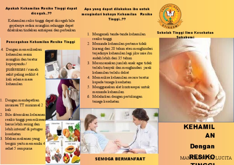Leaflet Kehamilan Dengan Resiko Tinggi | PDF
