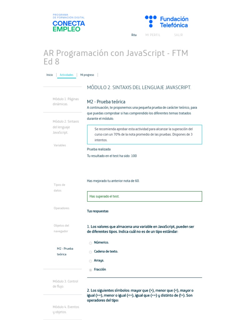 Examen Del Modulo2 Javascript | PDF | Script Java | Lenguaje de programación