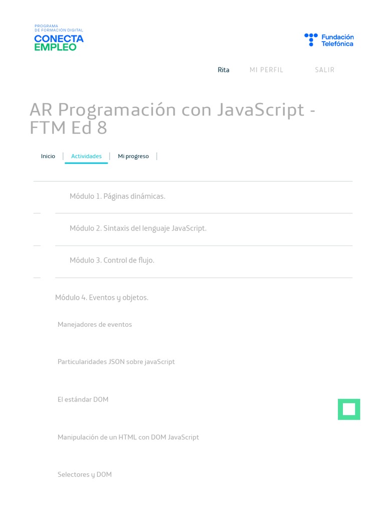 Examen Modulo4 Curso Programacion en Javascript | PDF | Script Java | Modelo de objeto de documento