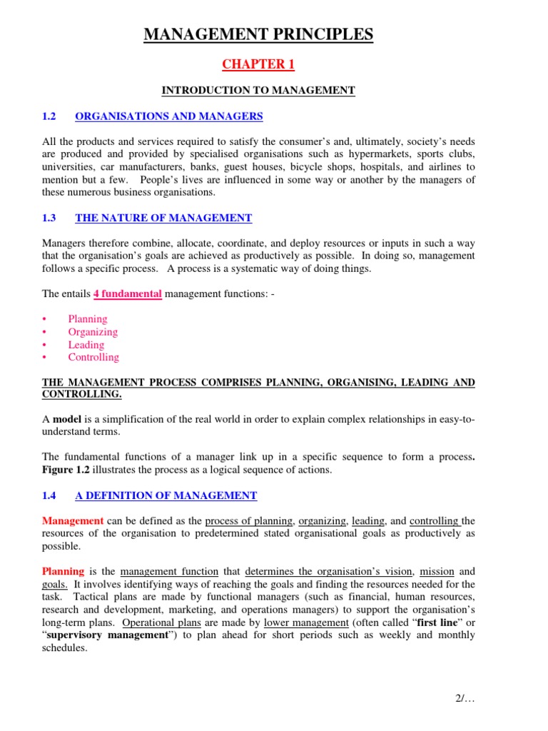 Management Principles | PDF | Six Sigma | Strategic Management
