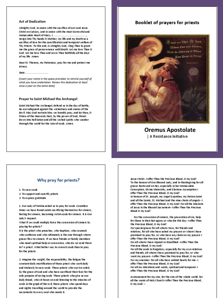 Booklet of Prayers For Priests | PDF | Religion & Spirituality | Poetry