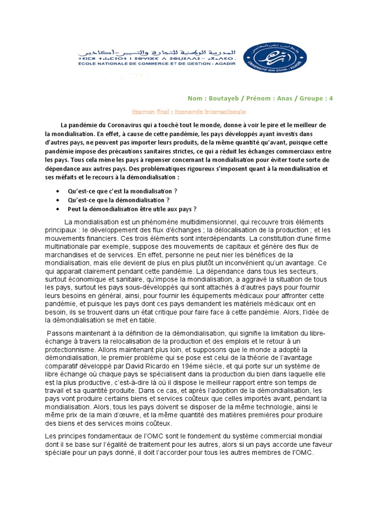 La Démondialisation | PDF | Sciences sociales