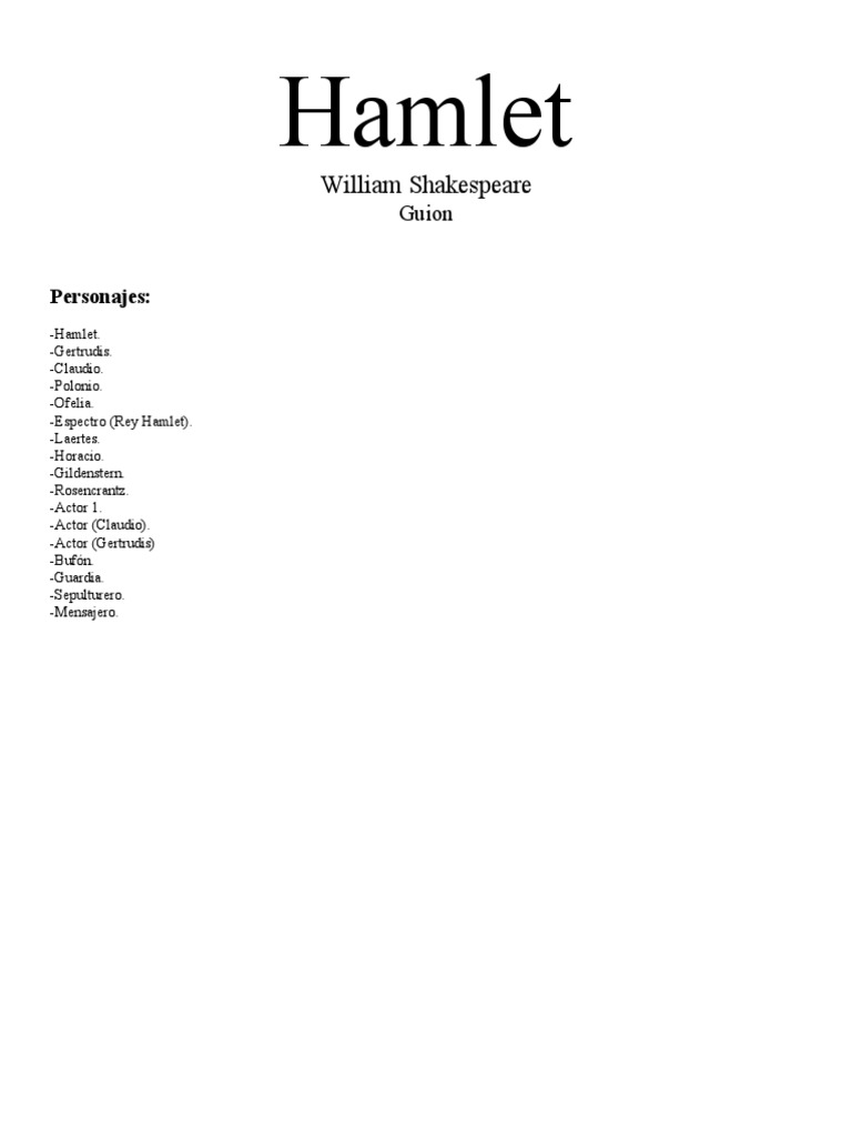 Hamlet | PDF | Aldea