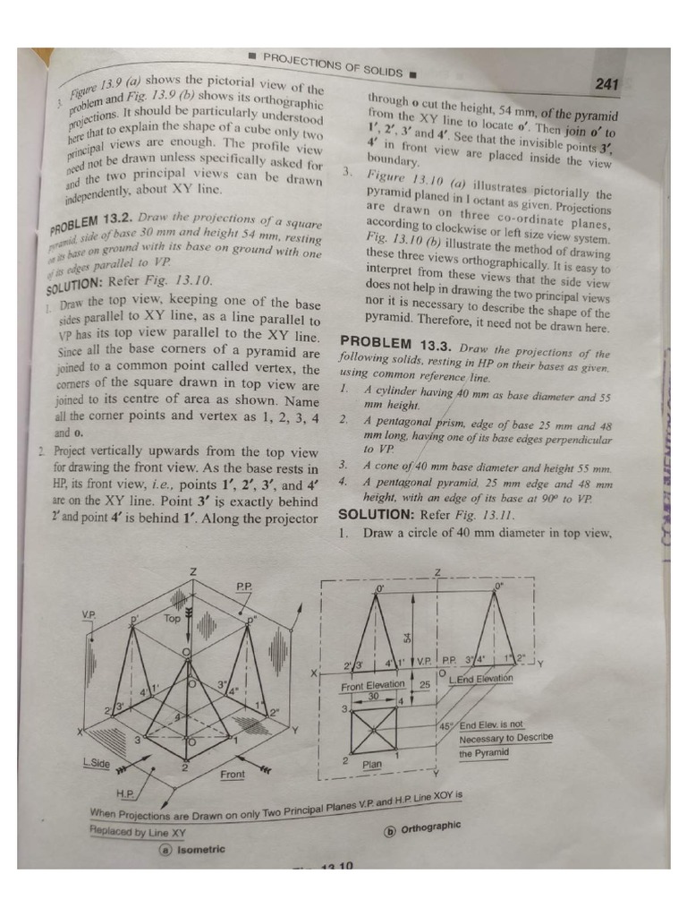 EGD Assignment Projection of Solids | PDF
