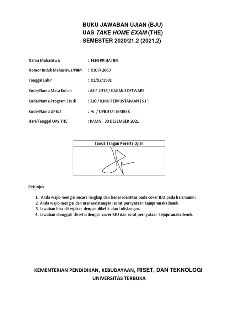 Feni Prihatini - Asip4316 - 030742663 - The Kajian Software | PDF | Seni