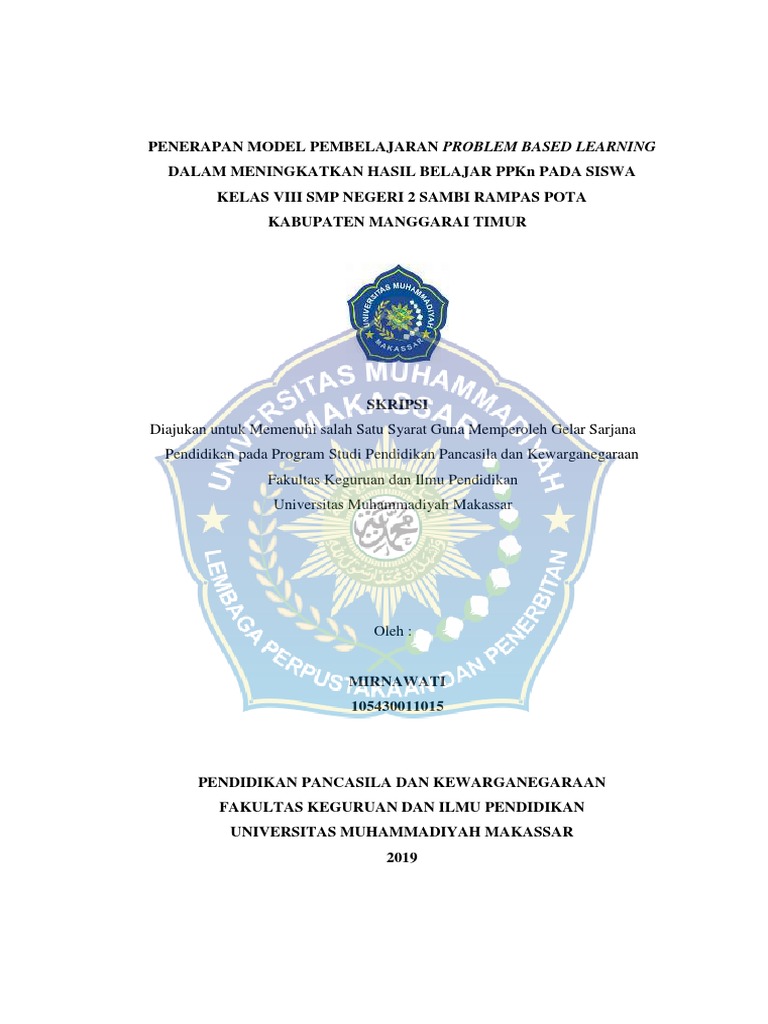 Penerapan Model Pembelajaran Problem Based Learning | PDF