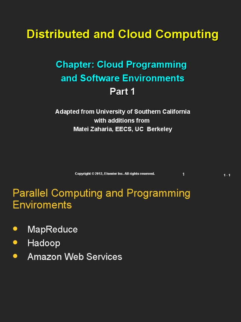 Distributed and Cloud Computing | PDF | Apache Hadoop | Map Reduce