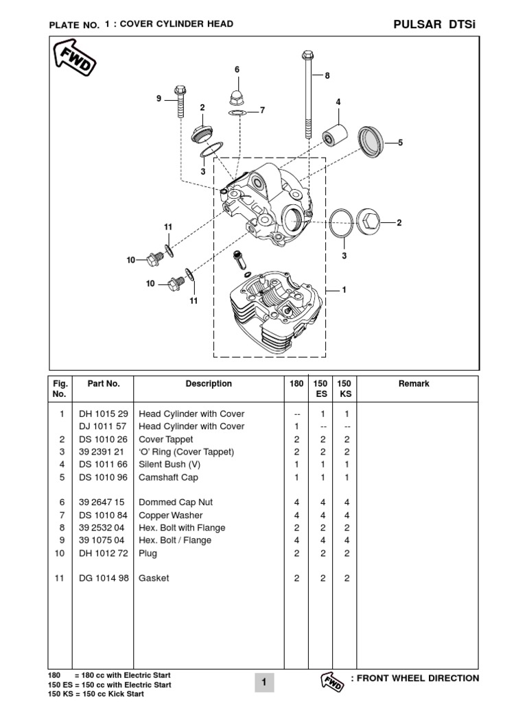 Pulsar 150 Engine Parts Catalogue | PDF | Transmission (Mechanics) | Clutch