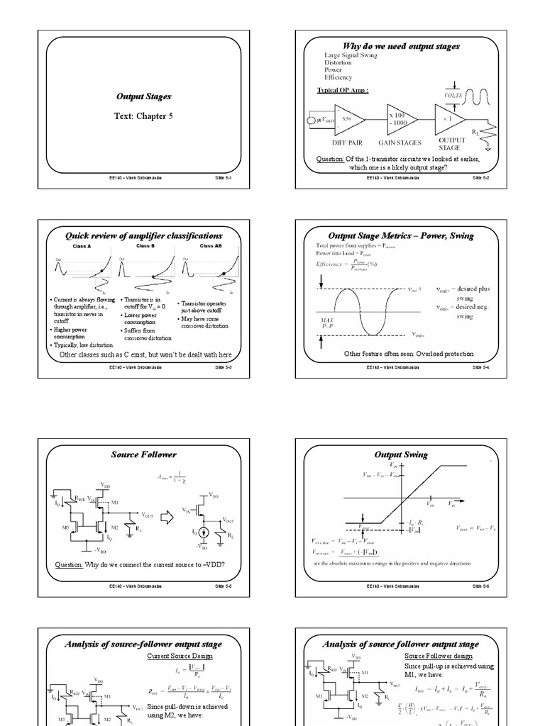 Output Stage - Source Follower | PDF | Amplifier | Power Inverter