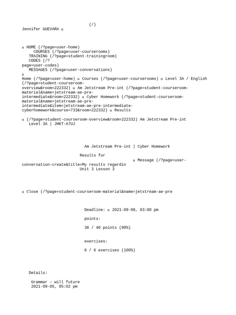 Am Jetstream Pre Int Unit 3 Lesson 3 | PDF | Linguistics