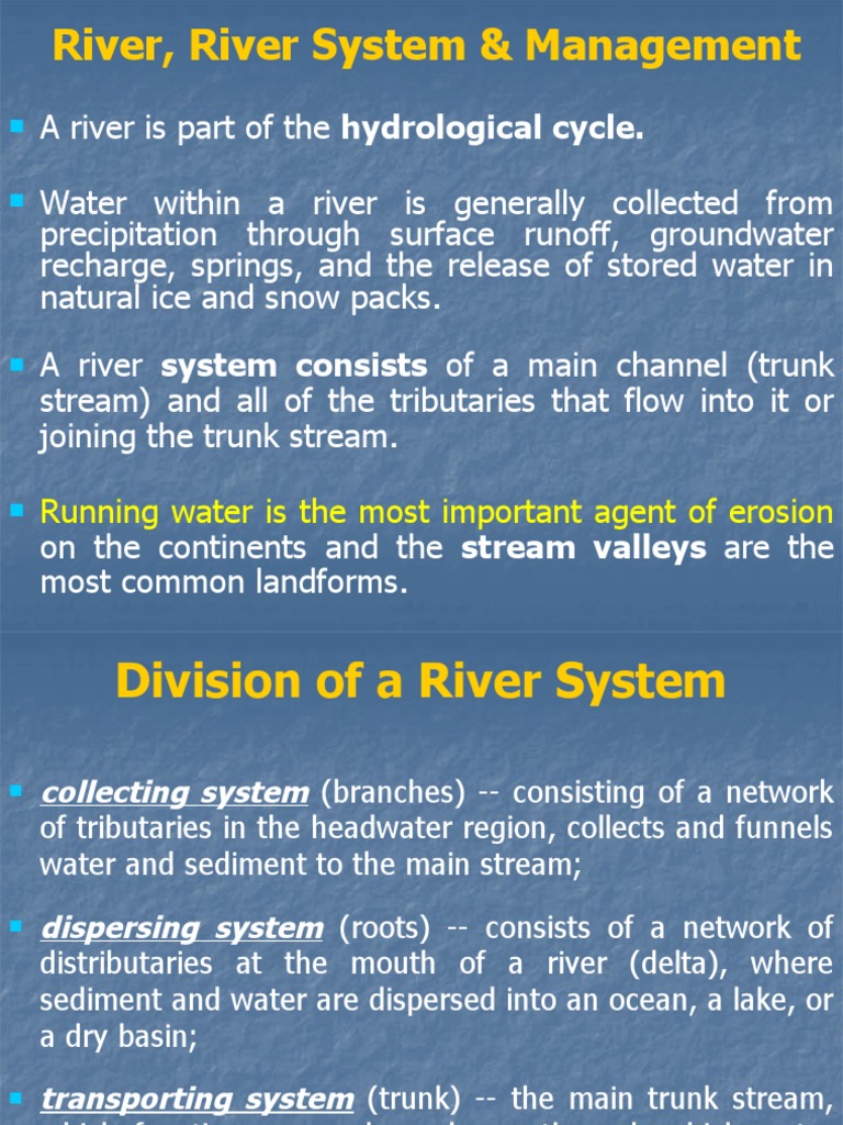 Understanding River Systems and Management | PDF | Stream | River