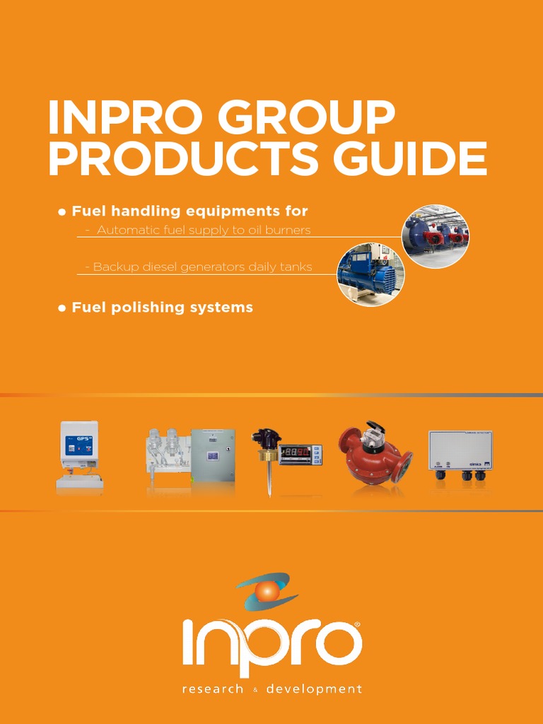 Inpro Group Products Guide: Fuel Handling Equipments For | PDF | Pump | Valve