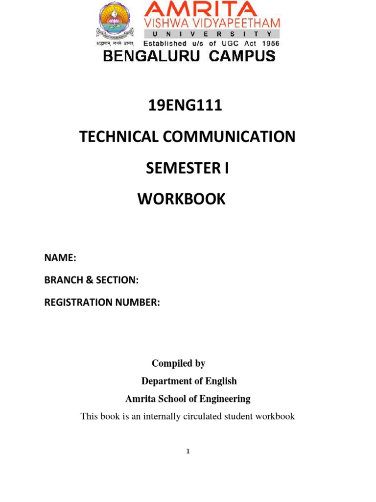 Work Book Technical Communication | PDF | Flashlight | Incandescent Light Bulb
