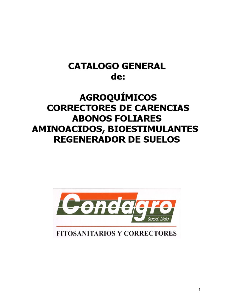 Catálogo de Agroquímicos Mogiol | PDF | Compuestos orgánicos | Químicos ...