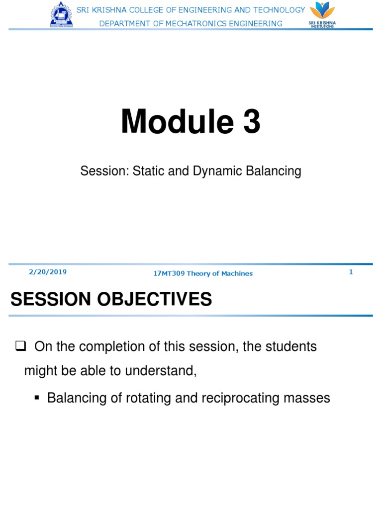 Static and Dynamic Balancing | PDF | Rotation Around A Fixed Axis | Classical Mechanics