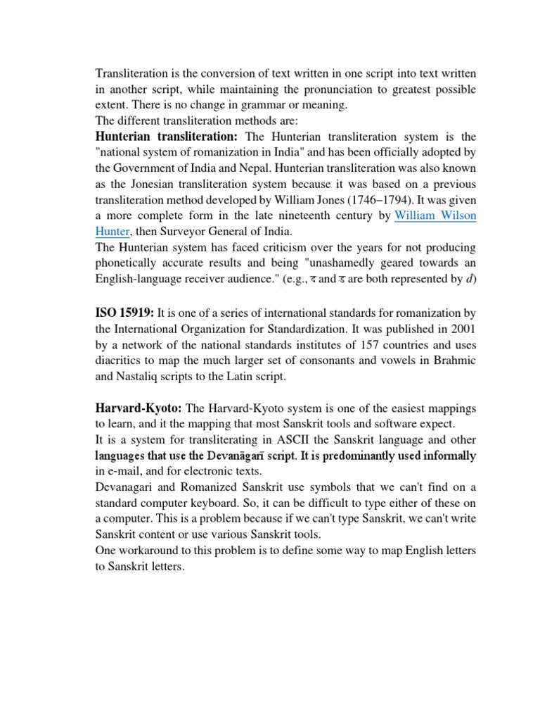 Hunterian Transliteration: The Hunterian Transliteration System Is The ...
