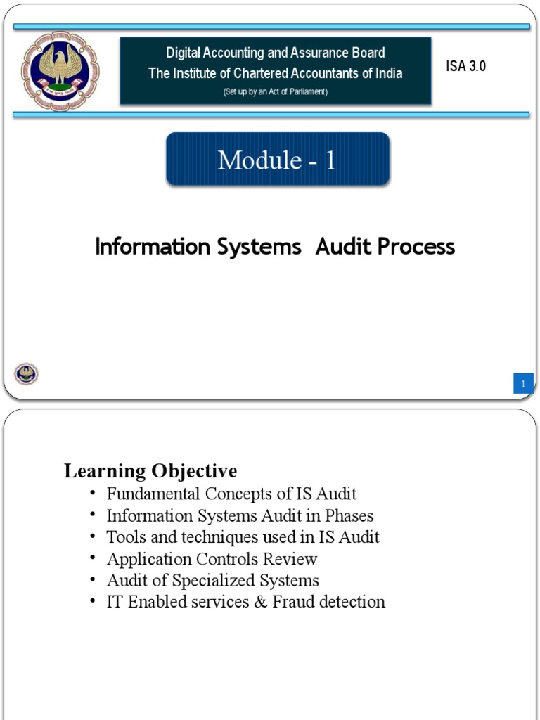 Module - 1: Information Systems Audit Process | PDF | Audit | Internal ...