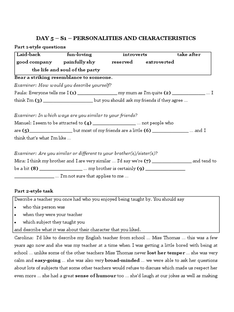 Understanding Personalities and Traits | PDF | Extraversion And ...
