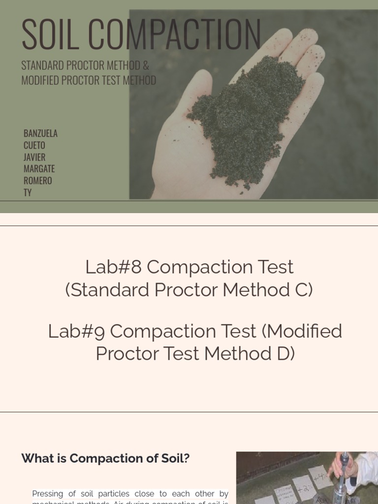 Soil Compaction: Standard Proctor Method & Modified Proctor Test Method ...
