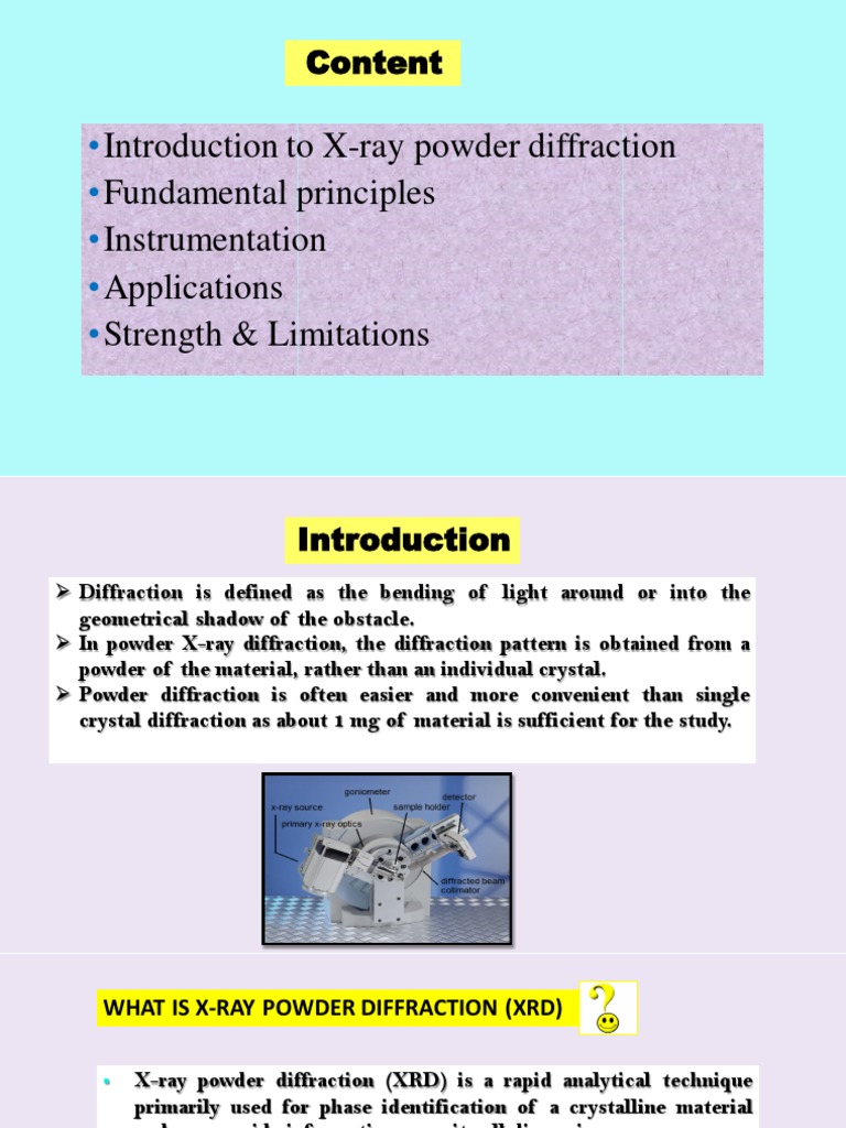 Introduction To X-Ray Powder Diffraction Fundamental Principles Instrumentation Applications ...