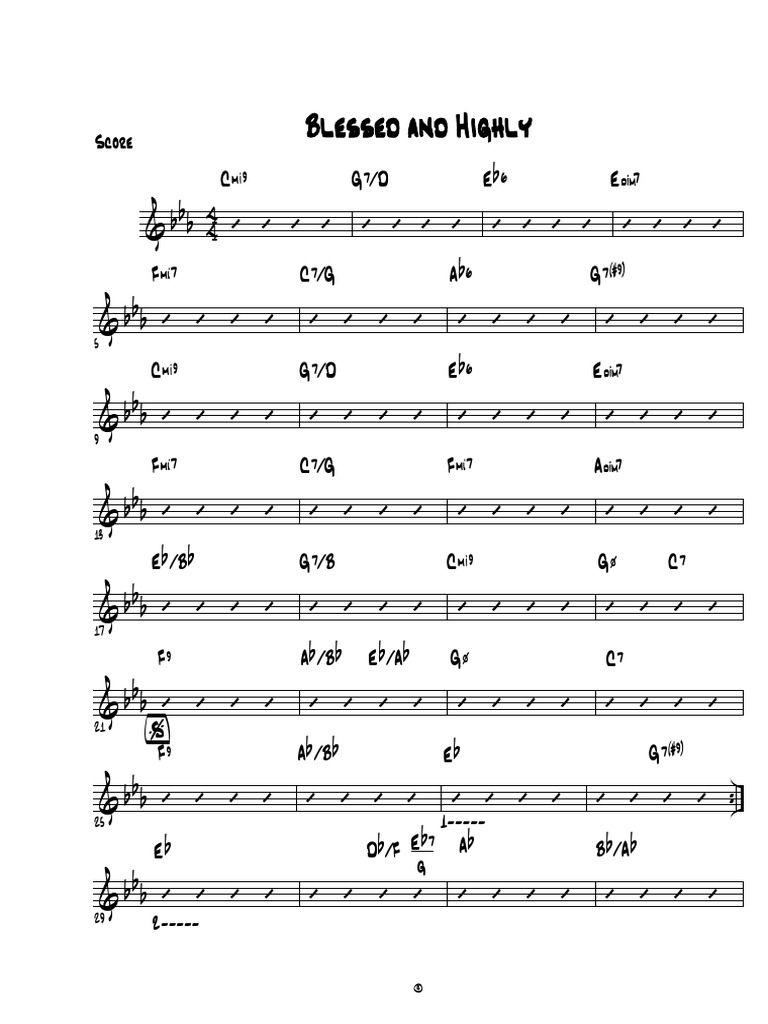 Blessed and Highly Favored-Clark Sisters - Score | PDF