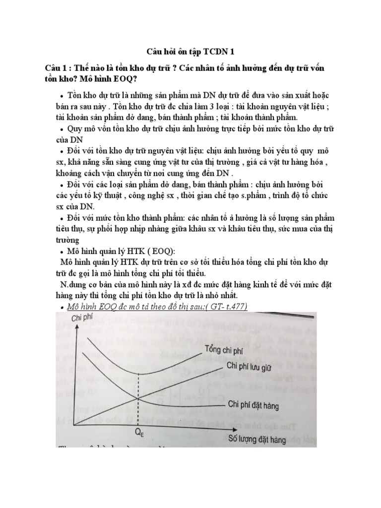 LÝ THUYẾT TCDN1 | PDF
