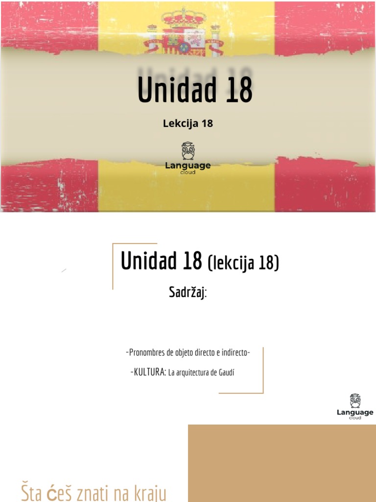 Unidad 18 - Lekcija 18 | PDF
