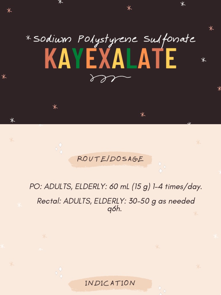 Kayexalate: Uses, Dosage, and Risks | PDF | Clinical Medicine ...