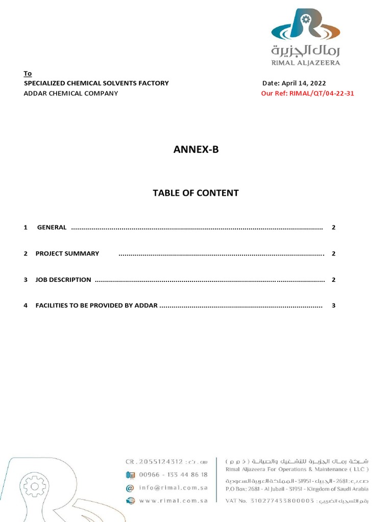 Technical Proposal For Catalyst Loading and Unloading | PDF | Catalysis ...
