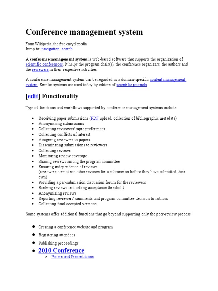 Conference Management System | PDF