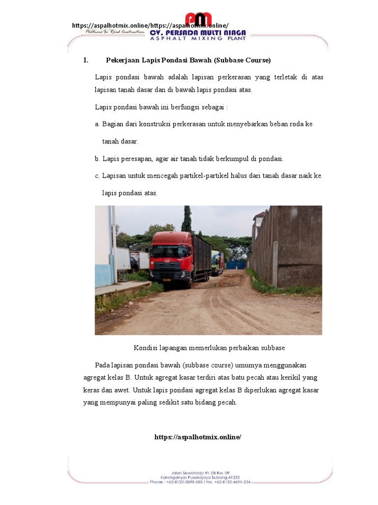 Base Course Alat Dan Pelaksanaan | PDF