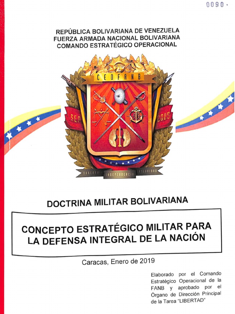 Concepto Estrategico Militar para La Defensa Integral de La Nacion 2019 ...