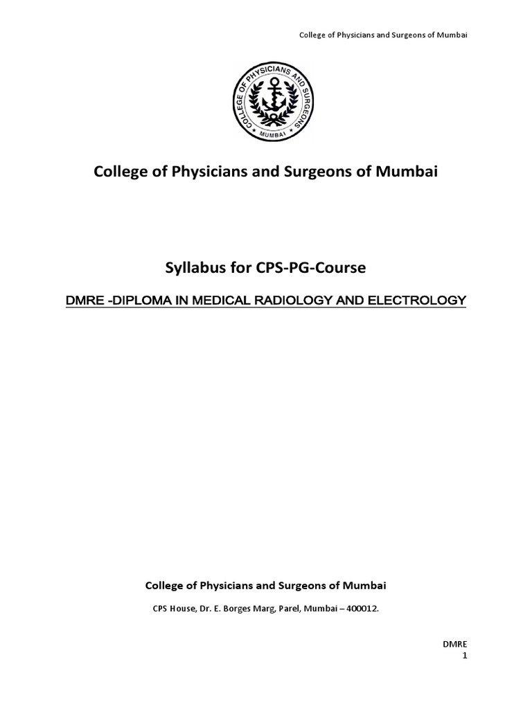 Syllabus DMRE | PDF