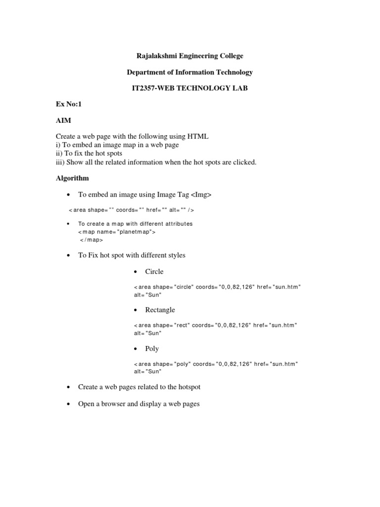 Rajalakshmi Engineering College Department of Information Technology It2357-Web Technology Lab ...