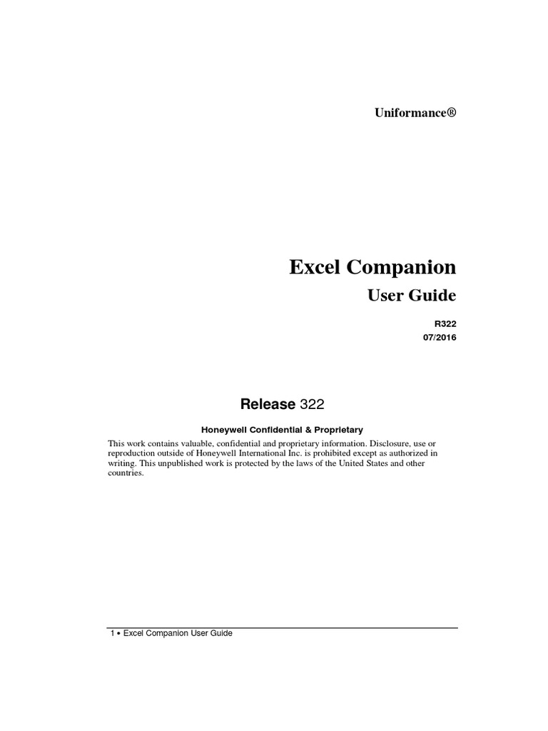 Uniformance Excel Companion | PDF