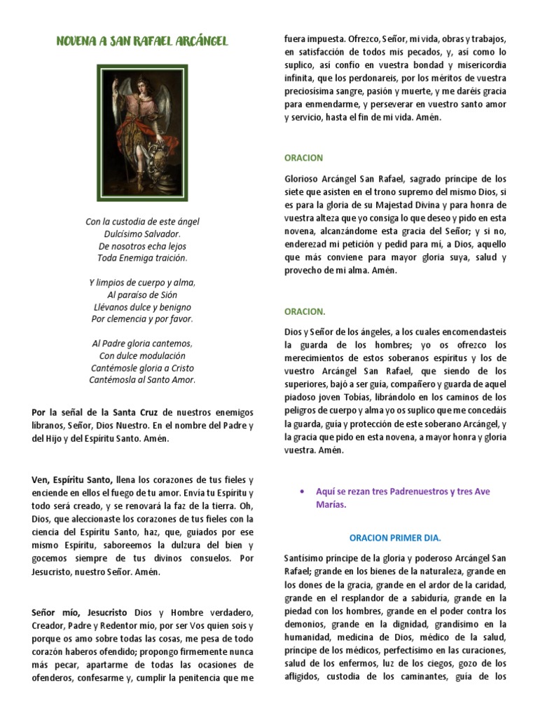 Novena A San Rafael Arcángel | PDF