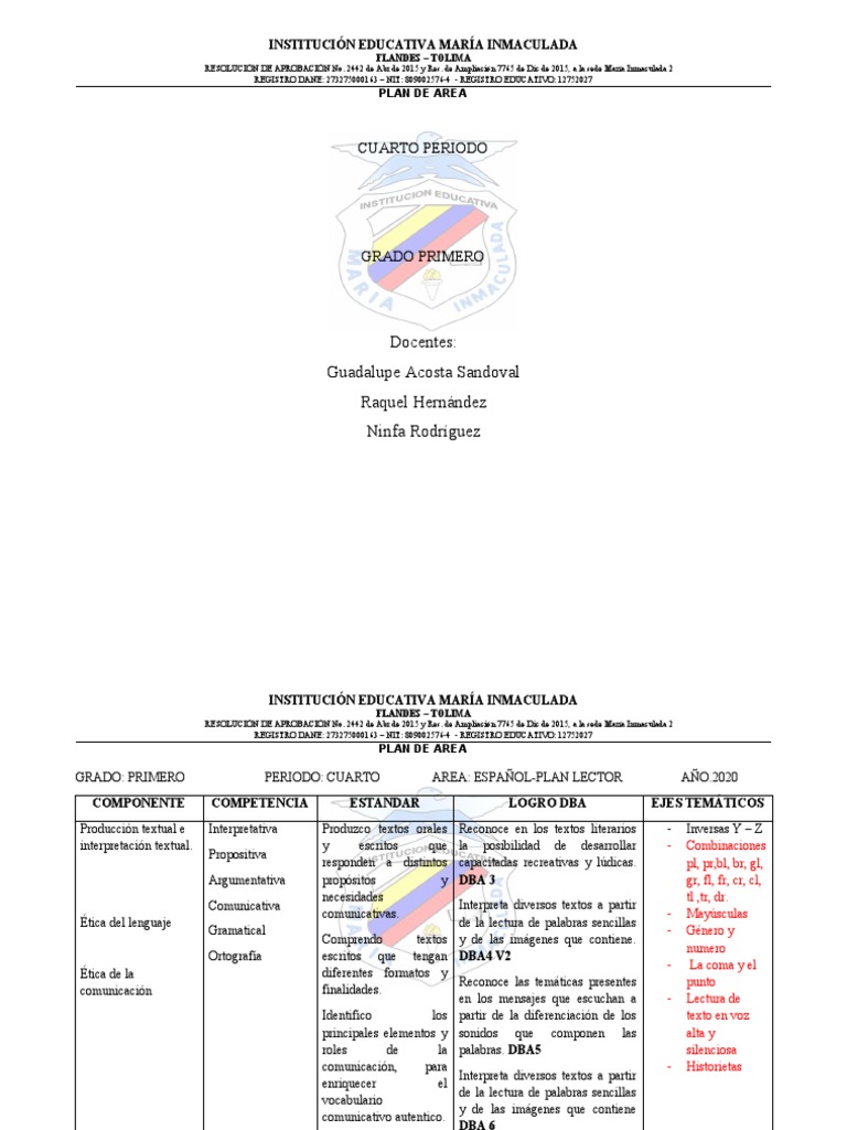 Modificacion Nuevo Plan de Area Primero 4 | PDF | Medición | Tierra