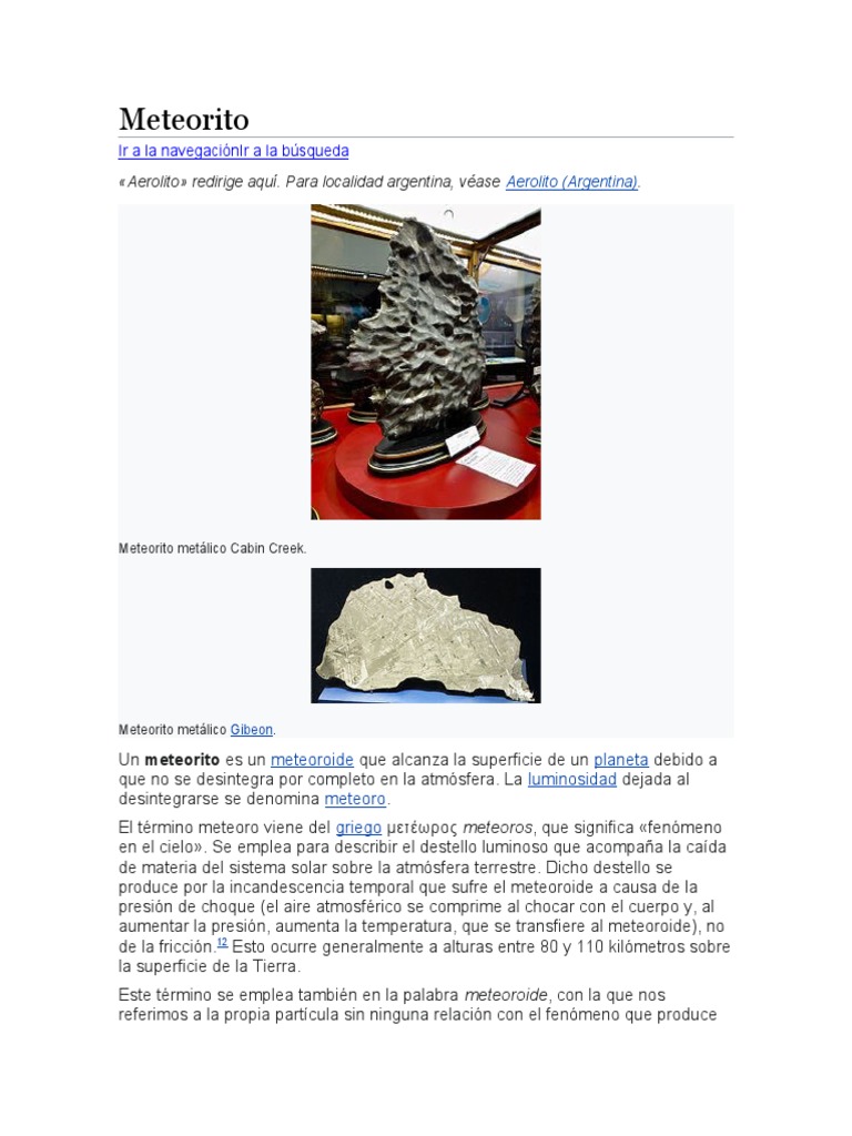 Meteorito | PDF | Meteorito | Cielo