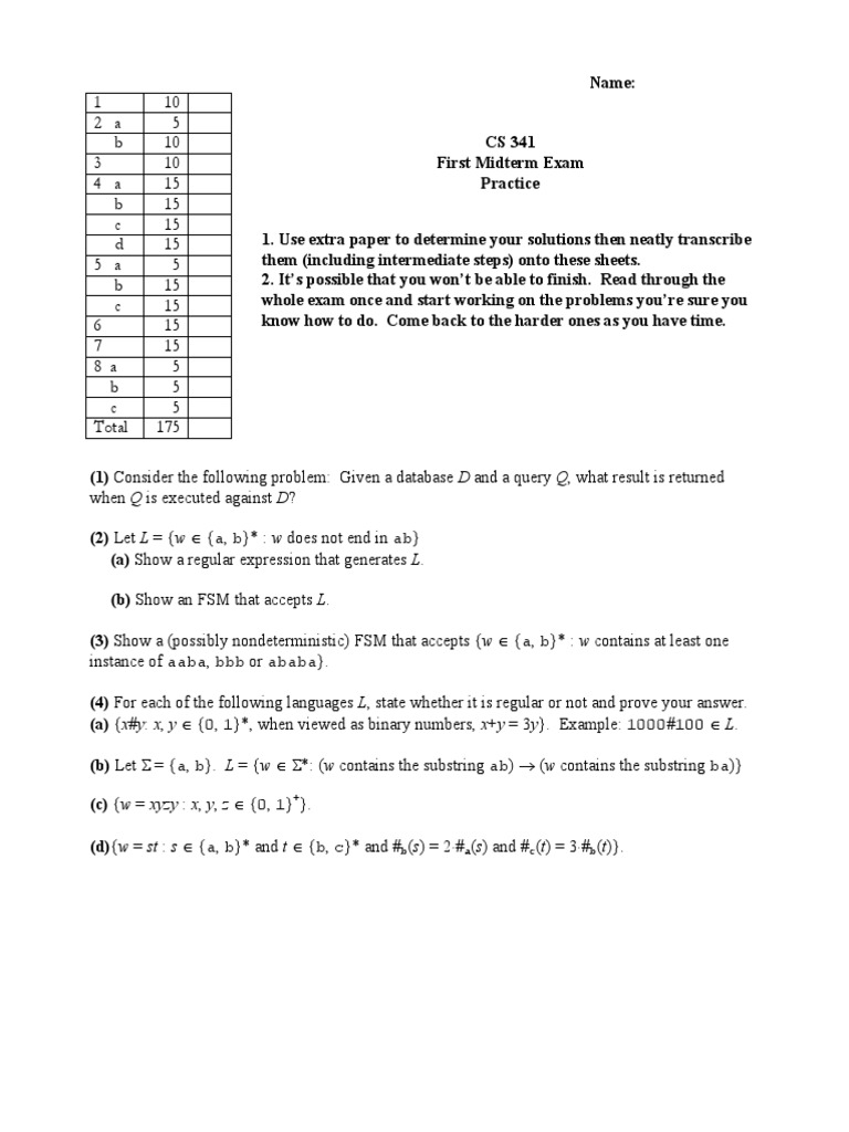 Automata Theory Exams | PDF | Logic | Theoretical Computer Science