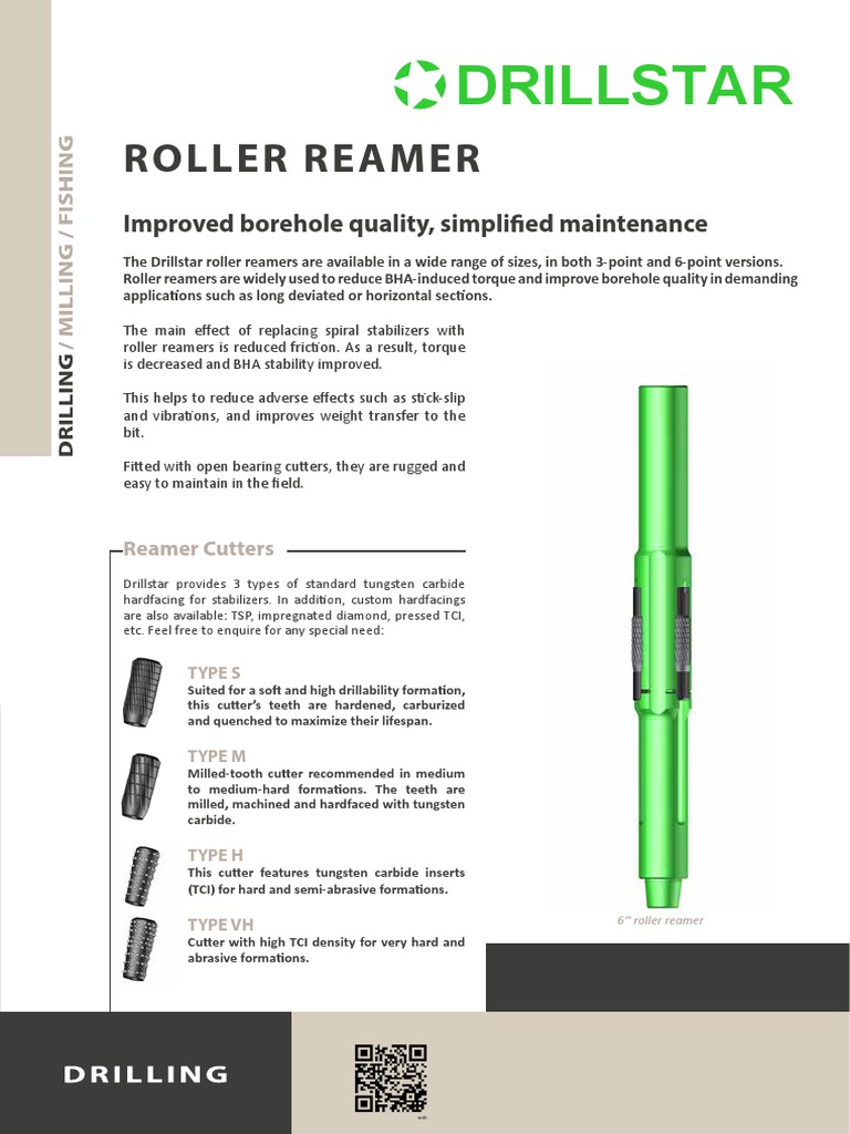Drillstar Roller Reamer | PDF | Equipment | Tools