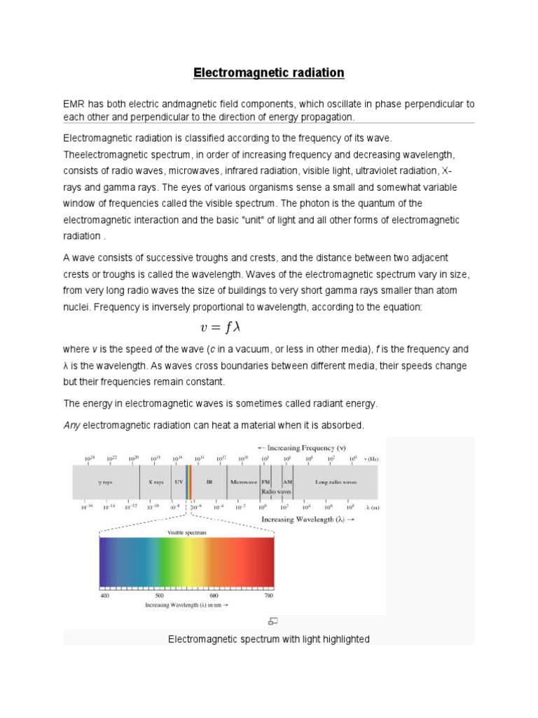 Understanding the Electromagnetic Spectrum | PDF | Electromagnetic ...