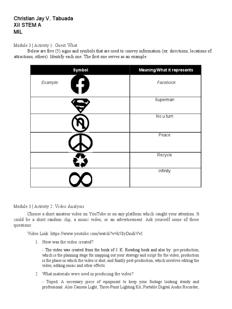 MIL Module 3 Answer | PDF | Zoom Lens | Imaging