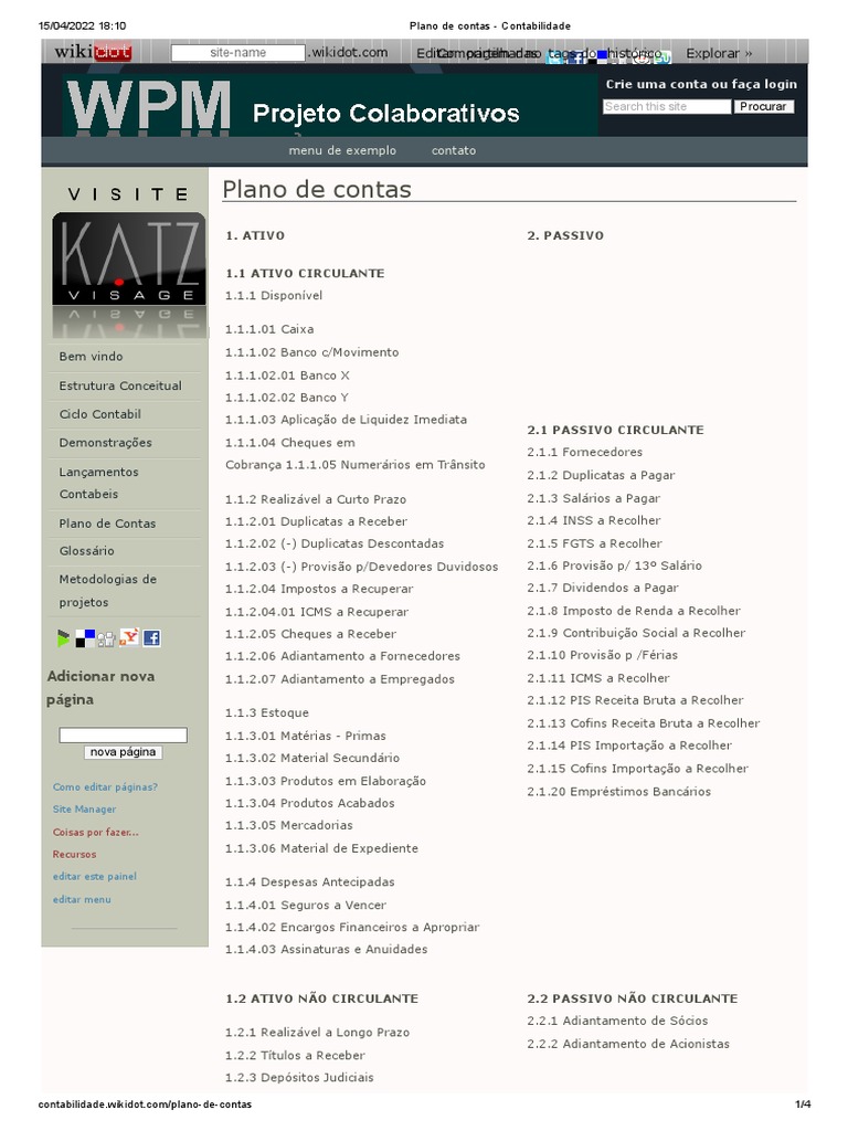 Plano de Contas - Contabilidade | PDF | Contabilidade | Balancete