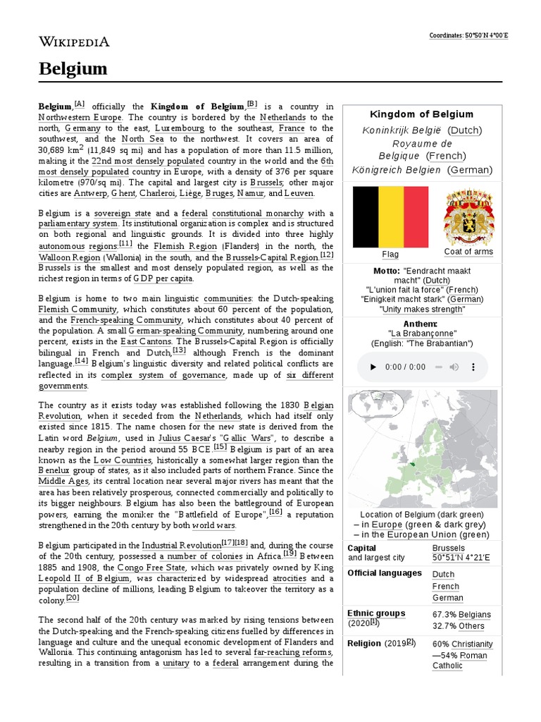 Belgium | PDF | Belgium | Government