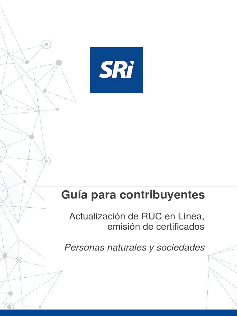 Guía para El Contribuyente-Actualización de RUC en Línea | PDF | Código ...