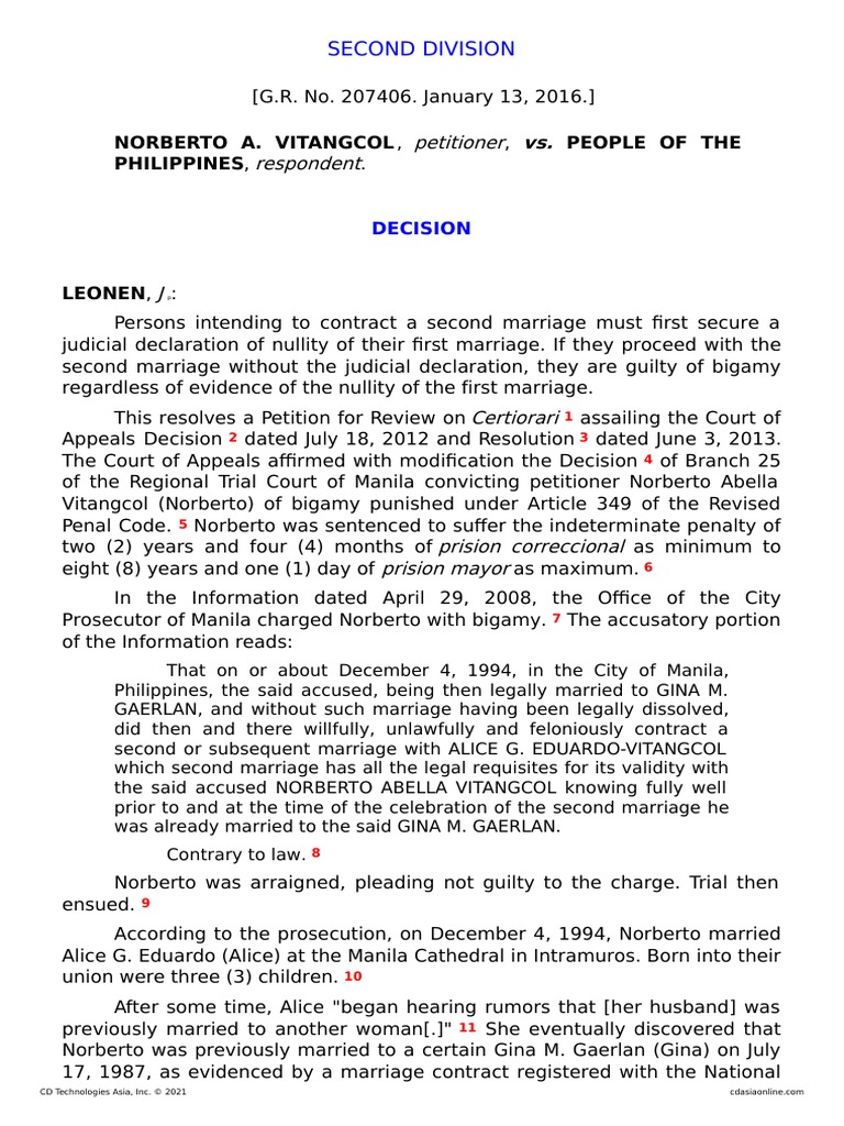 Petitioner Respondent: Norberto A. Vitangcol, People of The Philippines ...