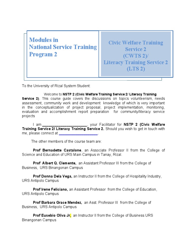 National Service Training Program 2 Module Complete | PDF ...
